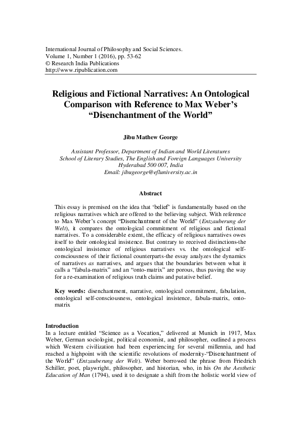 (PDF) Religious and Fictional Narratives: An Ontological Comparison ...