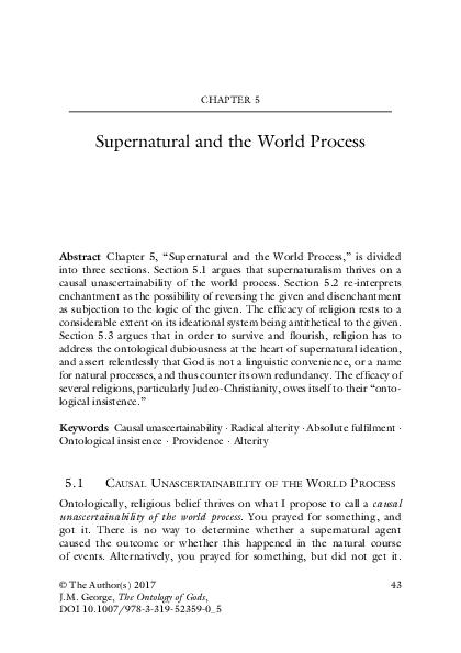 (PDF) Supernatural and the World Process