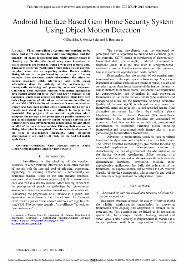 (PDF) Home security System