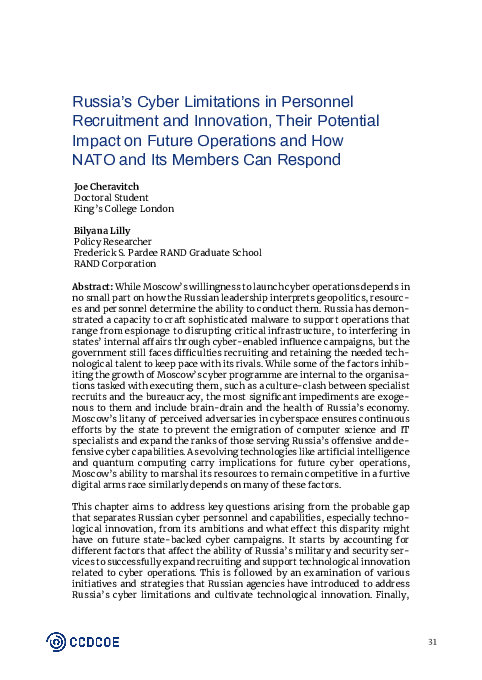 (PDF) Russia's Cyber Limitations in Personnel Recruitment and ...