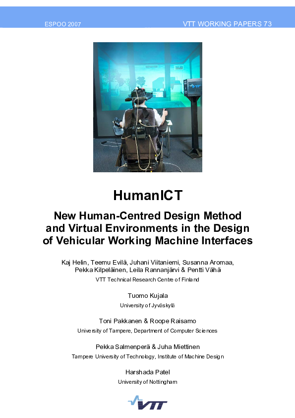 (PDF) HumanICT: New Human-Centred Design Method and Virtual ...