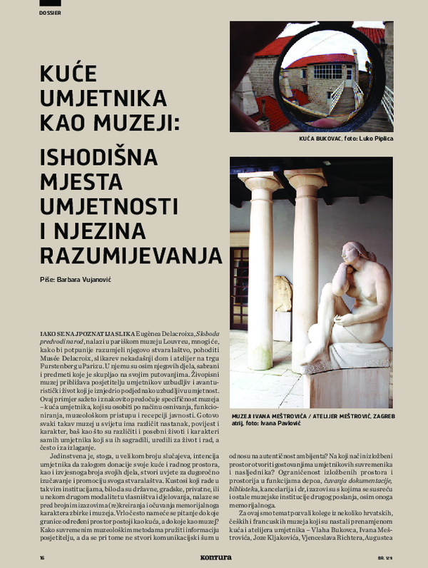 (PDF) Kuće umjetnika kao muzeji: ishodišna mjesta umjetnosti i njezina razumijevanja | Barbara ...