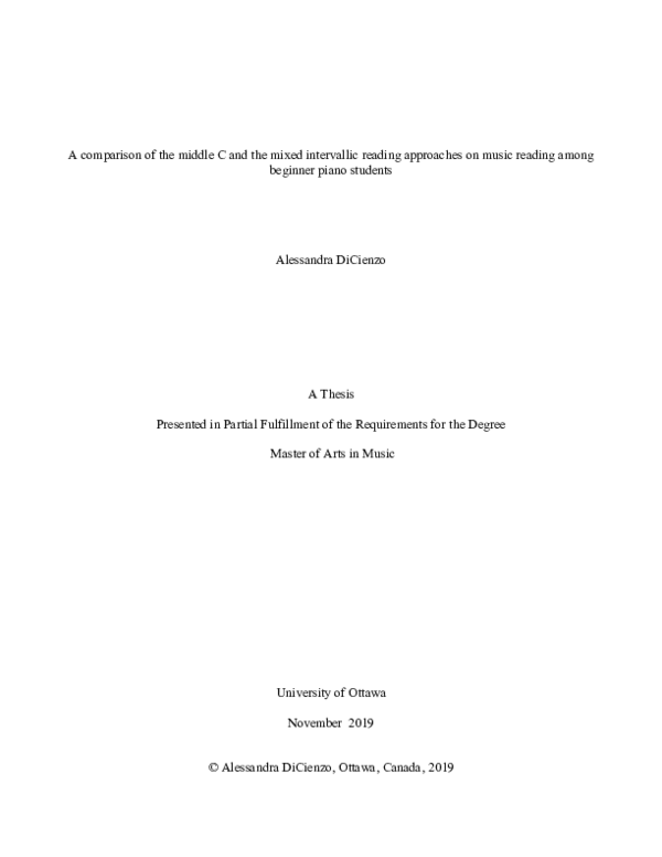 (PDF) A Comparison of the Middle C and the Mixed Intervallic Reading ...