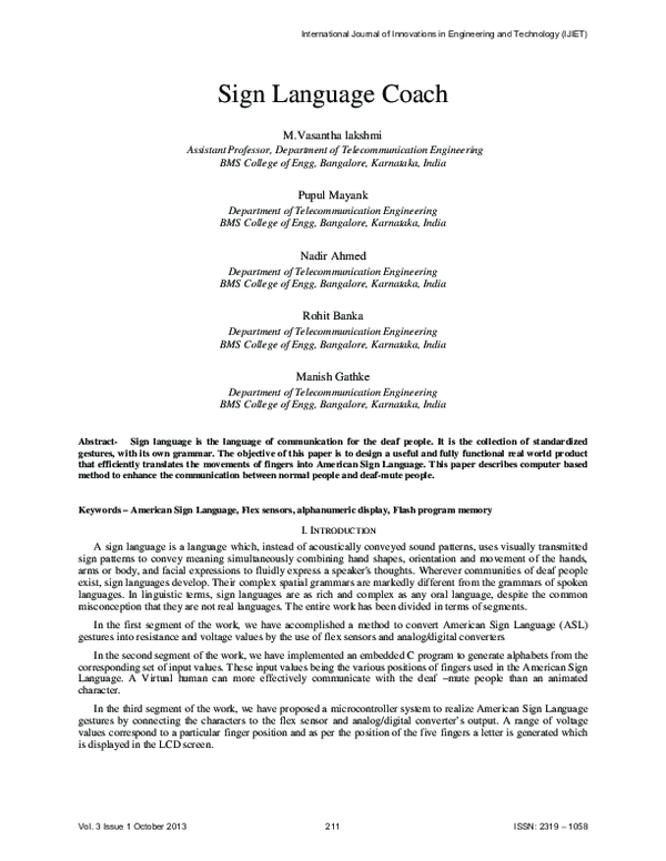 (PDF) Sign Language Coach