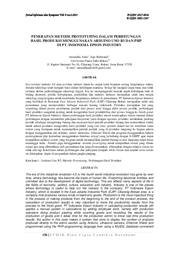 (PDF) Penerapan Metode Prototyping Dalam Perhitungan Hasil Produksi ...