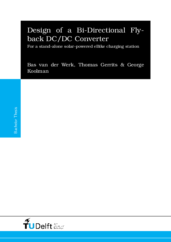 (PDF) Design of a Bi-directional Flyback DC/DC converter: For a stand ...