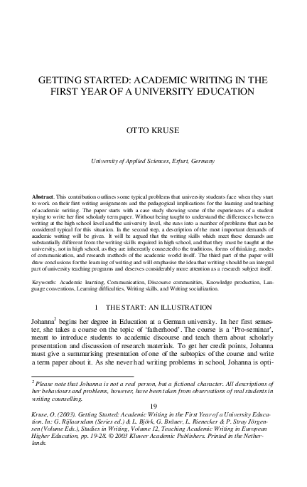 (PDF) Article Academic Writing