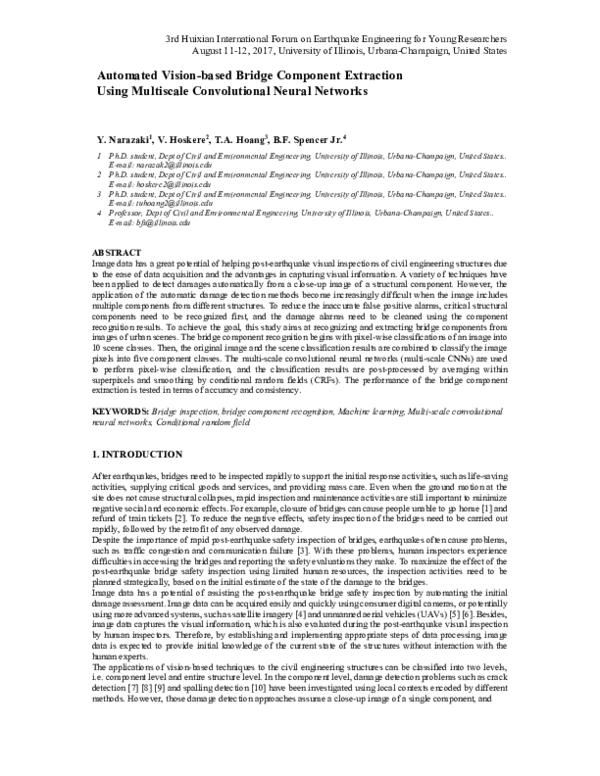 (PDF) Automated Vision-based Bridge Component Extraction Using Multiscale Convolutional Neural ...