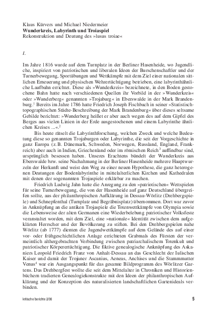 (PDF) Wunderkreis, Labyrinth und Troiaspiel. Rekonstruktion und Deutung ...