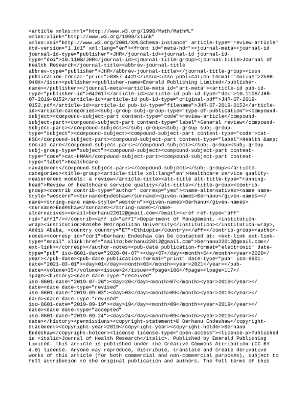 Healthcare service quality-measurement models: a review