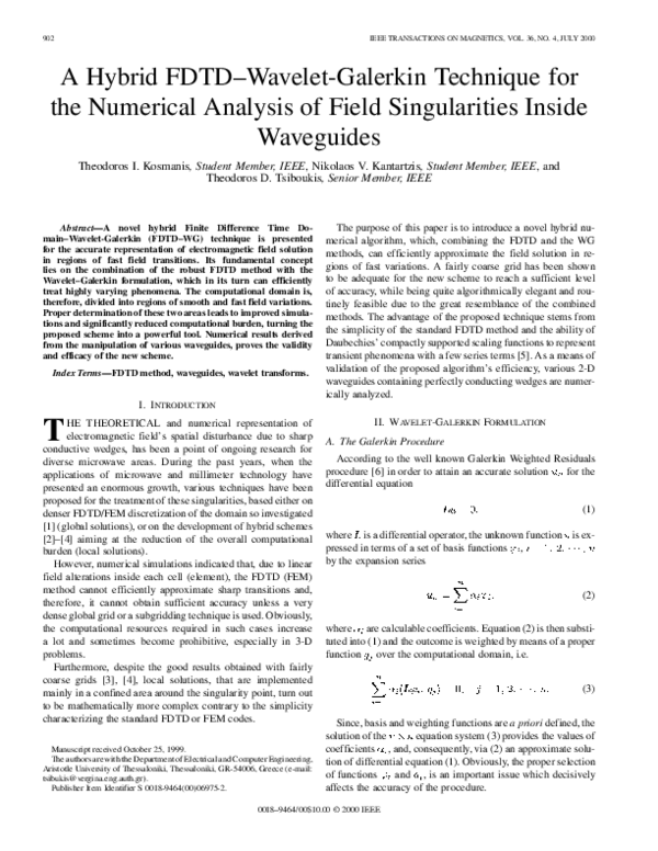 (PDF) A hybrid FDTD-wavelet-Galerkin technique for the numerical analysis of field singularities ...