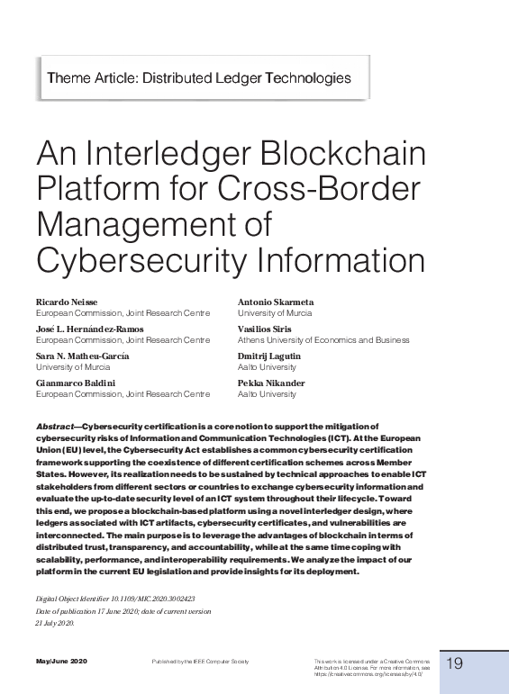 (PDF) An Interledger Blockchain Platform for Cross-Border Management of ...