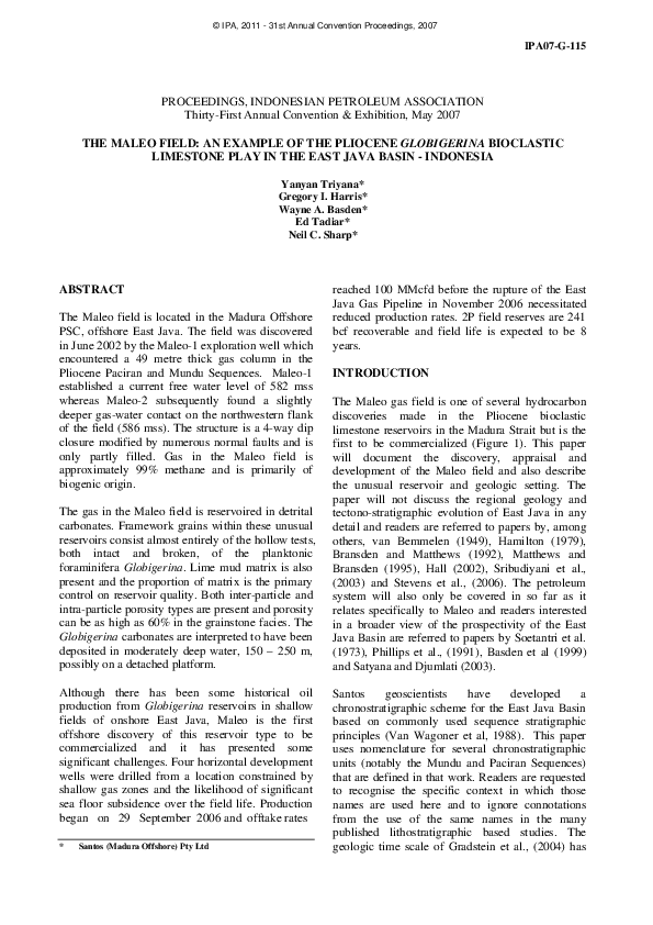 (PDF) PROCEEDINGS, INDONESIAN PETROLEUM ASSOCIATION Thirty-First Annual ...