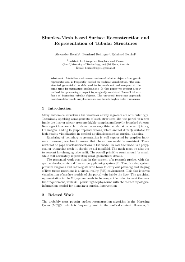 (PDF) Simplex-Mesh based Surface Reconstruction and Representation of ...