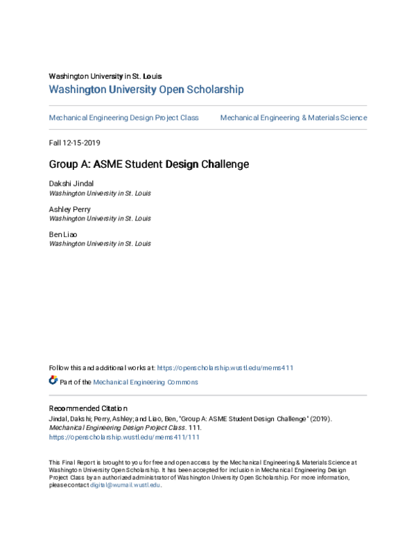 (PDF) Group A: ASME Student Design Challenge | DAKSHI JINDAL - Academia.edu