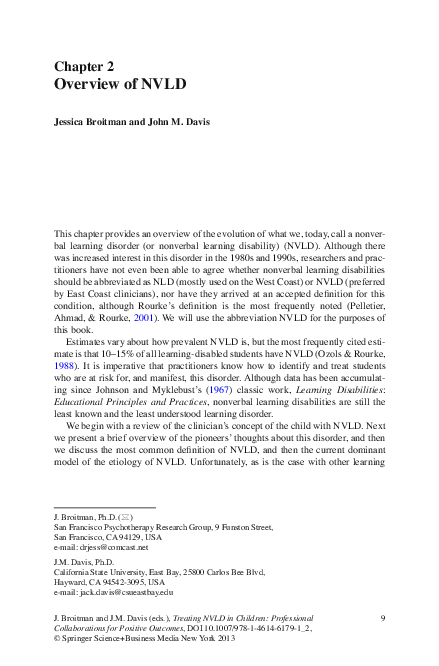 (PDF) Overview of NVLD