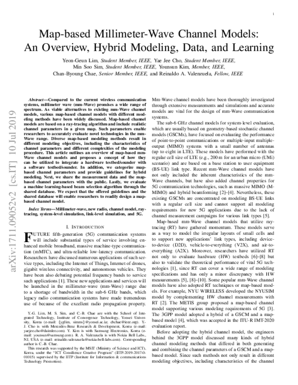 (PDF) Map-based Millimeter-Wave Channel Models: An Overview, Hybrid ...