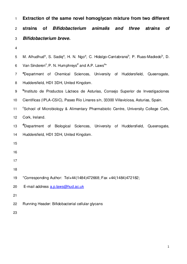 (PDF) Extraction of the same novel homoglycan mixture from two ...