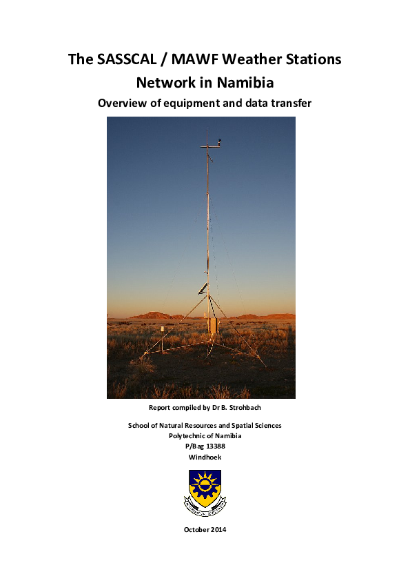 (PDF) The SASSCAL/MAWF Weather Stations Network in Namibia: Overview of ...