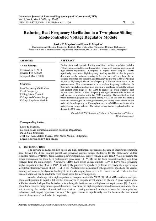 (PDF) Reducing Beat Frequency Oscillation in a Two-phase Sliding Mode ...