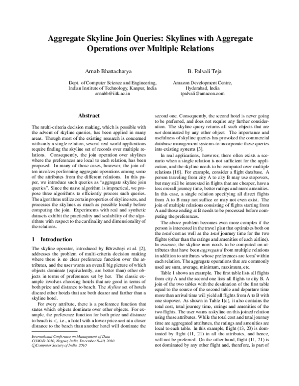 (PDF) Aggregate Skyline Join Queries: Skylines with Aggregate Operations over Multiple Relations ...