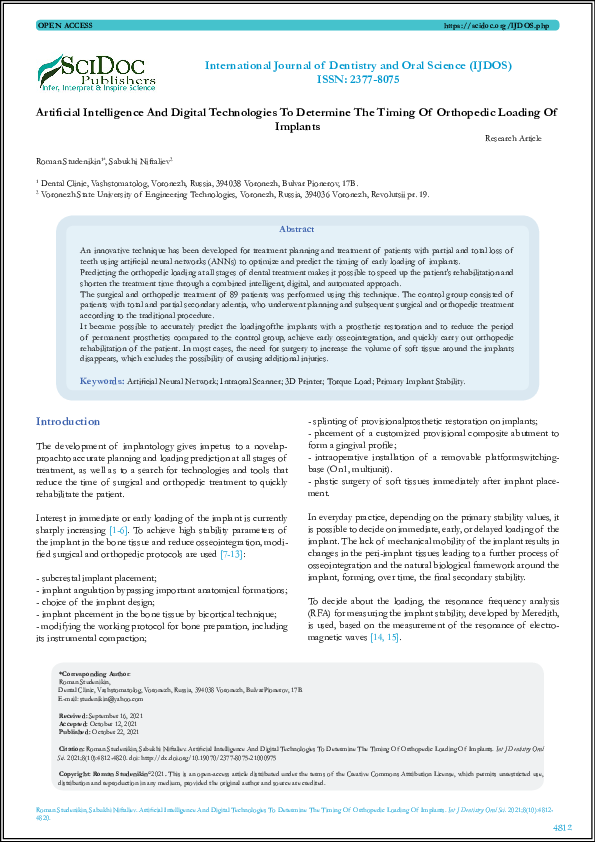 (PDF) Artificial Intelligence And Digital Technologies To Determine The ...