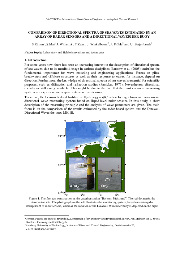 (PDF) Comparison of Directional Spectra of Sea Waves Estimated by an ...