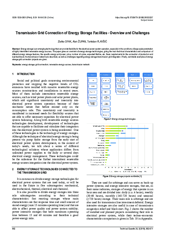 (PDF) Transmission Grid Connection of Energy Storage Facilities - Overview and Challenges