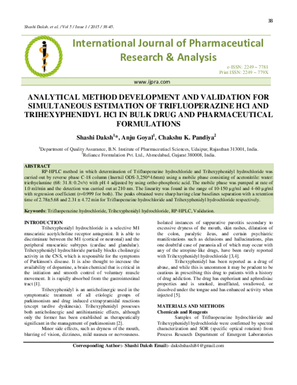 (PDF) ANALYTICAL METHOD DEVELOPMENT AND VALIDATION FOR SIMULTANEOUS ESTIMATION OF ...