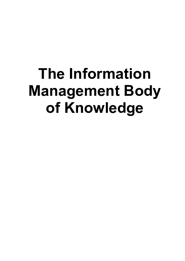 (PDF) The Information Management Body of Knowledge (IMBOK)