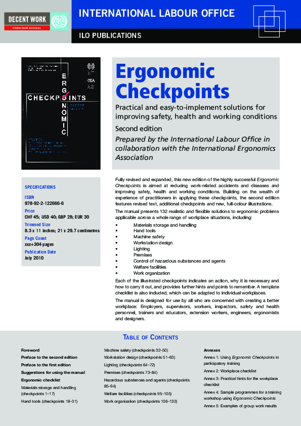 (PDF) Ergonomic checkpoints : practical and easy-to-implement solutions for improving safety ...