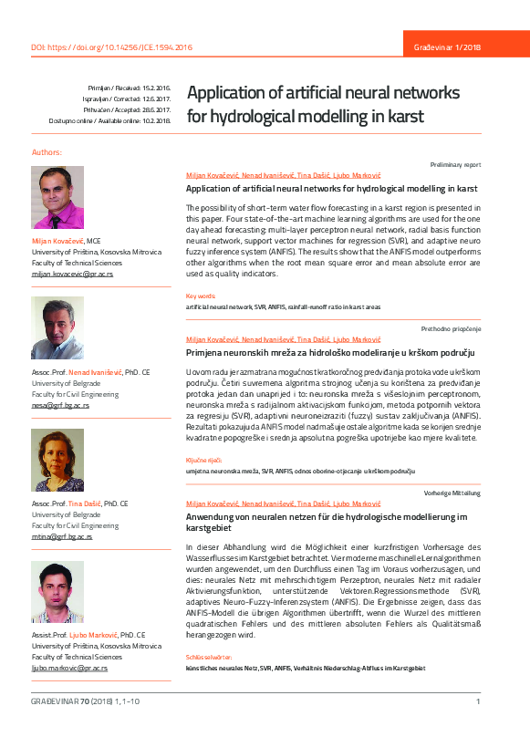 Pdf Application Of Artificial Neural Networks For Identifying Optimal Groundwater Pumping And