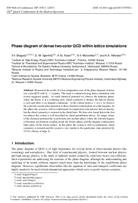 (PDF) Phase diagram of dense two-color QCD within lattice simulations