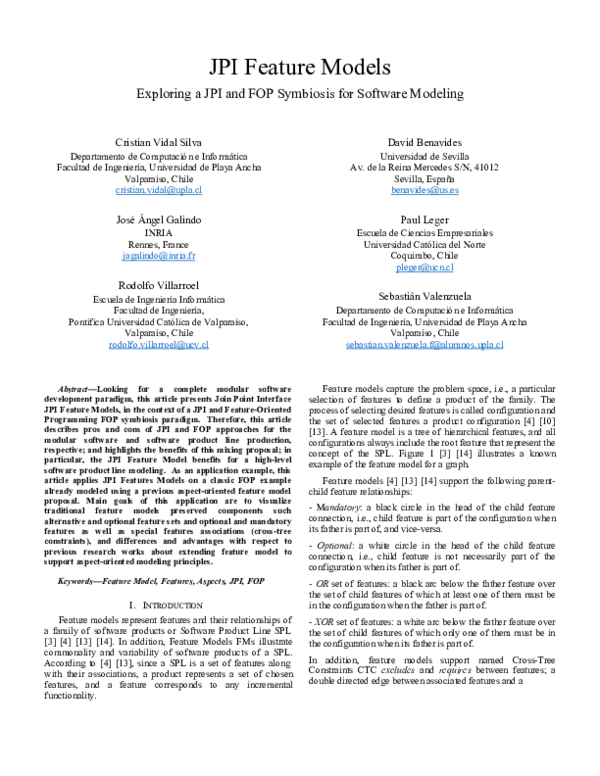 (PDF) JPI feature models - Exploring a JPI and FOP symbiosis for ...