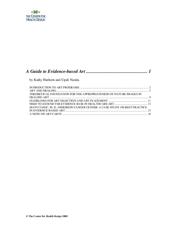 (PDF) A Guide to Evidence-based Art