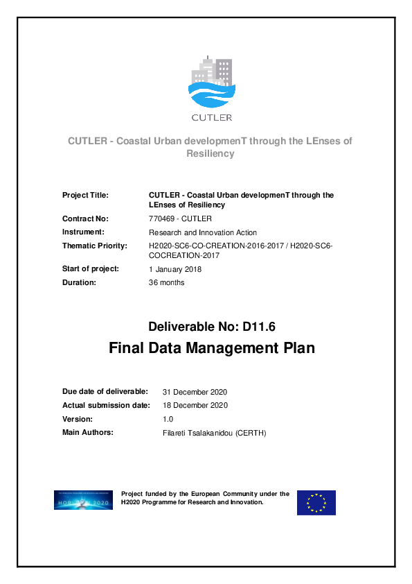 (PDF) D11.6 - Final Data Management Plan
