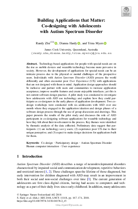 (PDF) Building Applications that Matter: Co-designing with Adolescents ...