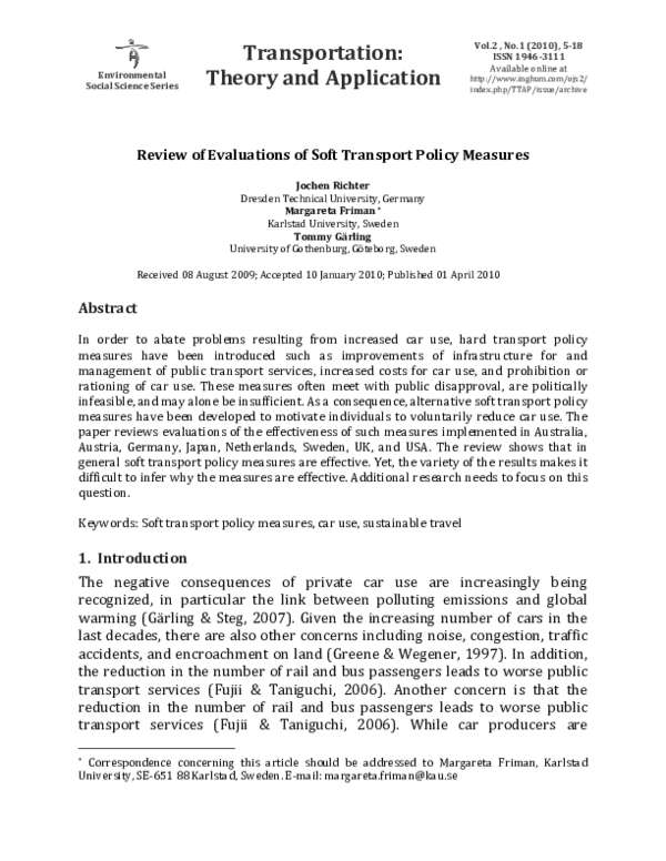 (PDF) Transportation: Theory and Application