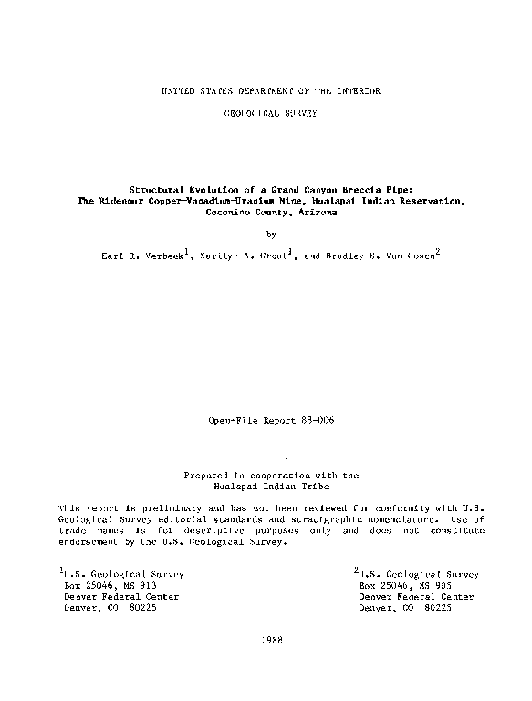 (PDF) Structural evolution of a Grand Canyon breccia pipe; the Ridenour ...