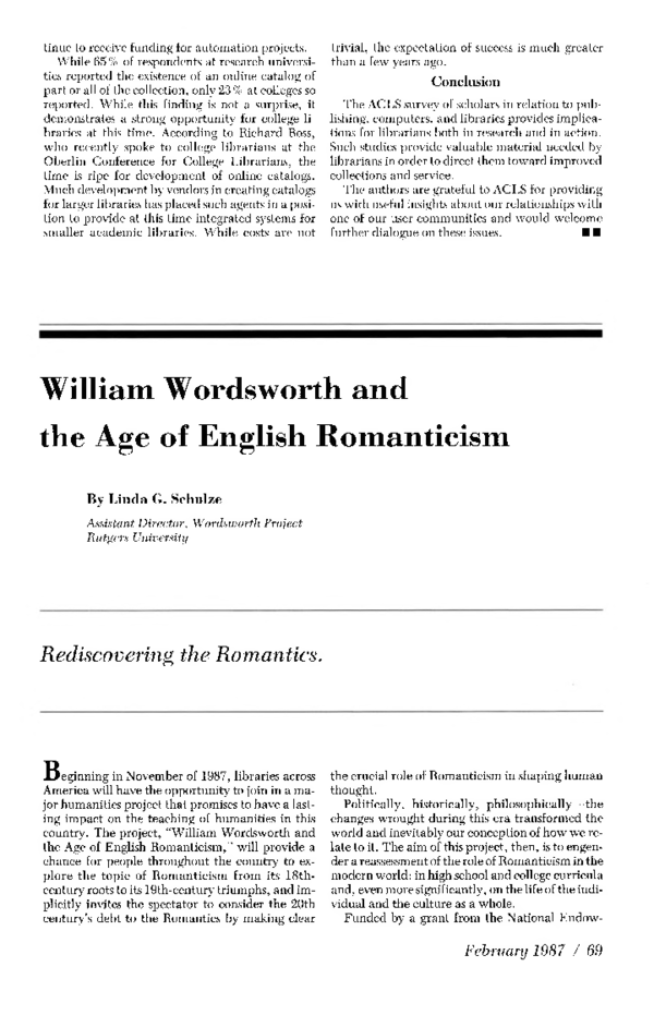 (PDF) William Wordsworth and the Age of English Romanticism