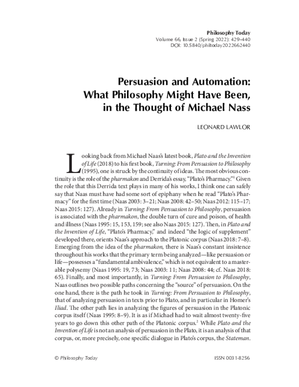 (PDF) On Michael Naas