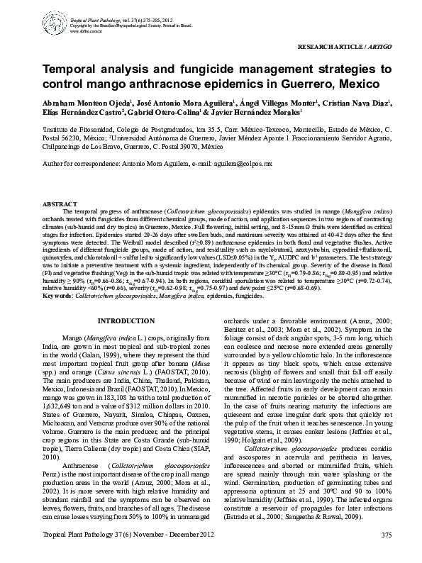 (PDF) Temporal analysis and fungicide management strategies to control ...
