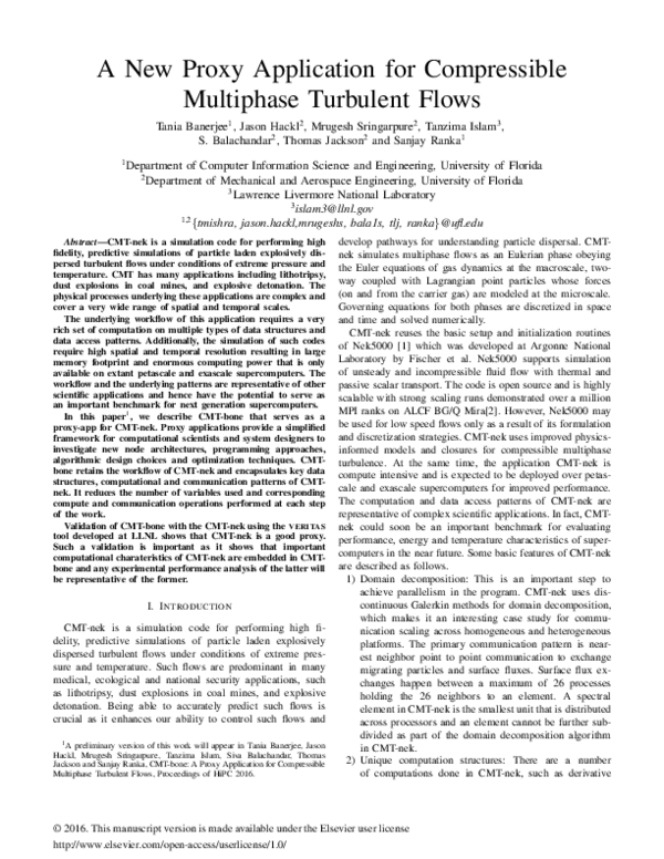 (PDF) A New Proxy Application for Compressible Multiphase Turbulent Flows