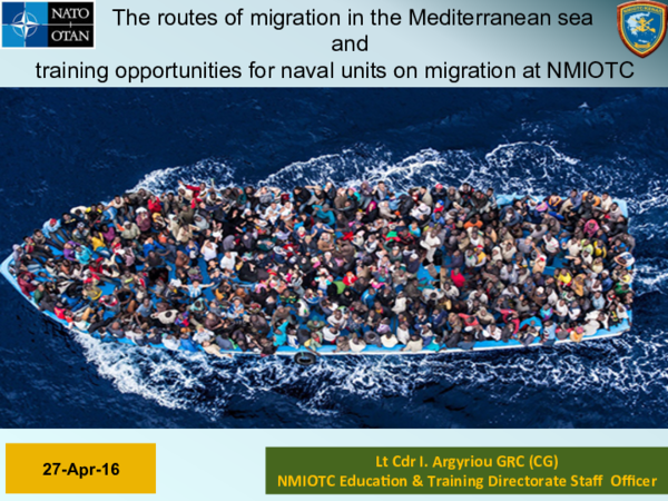 (PDF) The routes of migration in the Mediterranean Sea and training ...