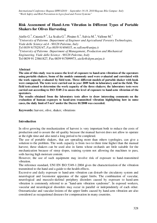 (PDF) Risk Assessment of Hand-Arm Vibration in Different Types of ...
