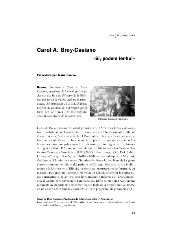 (PDF) Carol A. Brey-Casiano: "sí, podem fer-ho! | Jesús Gascón ...