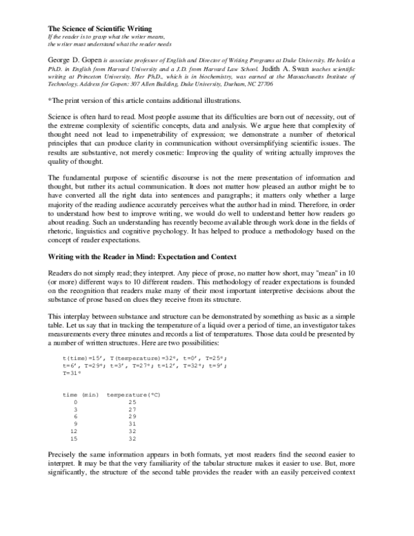 (PDF) The Science of Scientific Writing