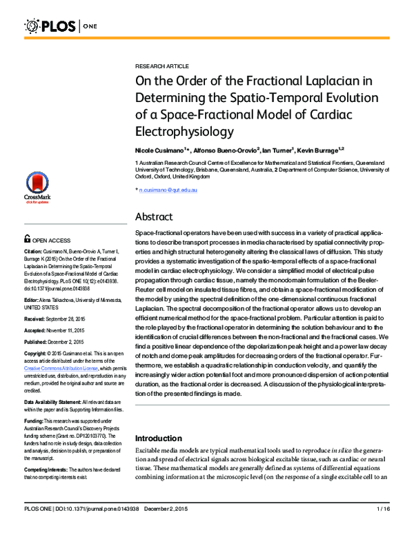 Pdf On The Order Of The Fractional Laplacian In Determining The