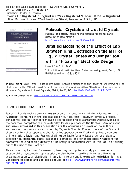 (PDF) Detailed Modeling of the Effect of Gap Between Ring Electrodes on ...