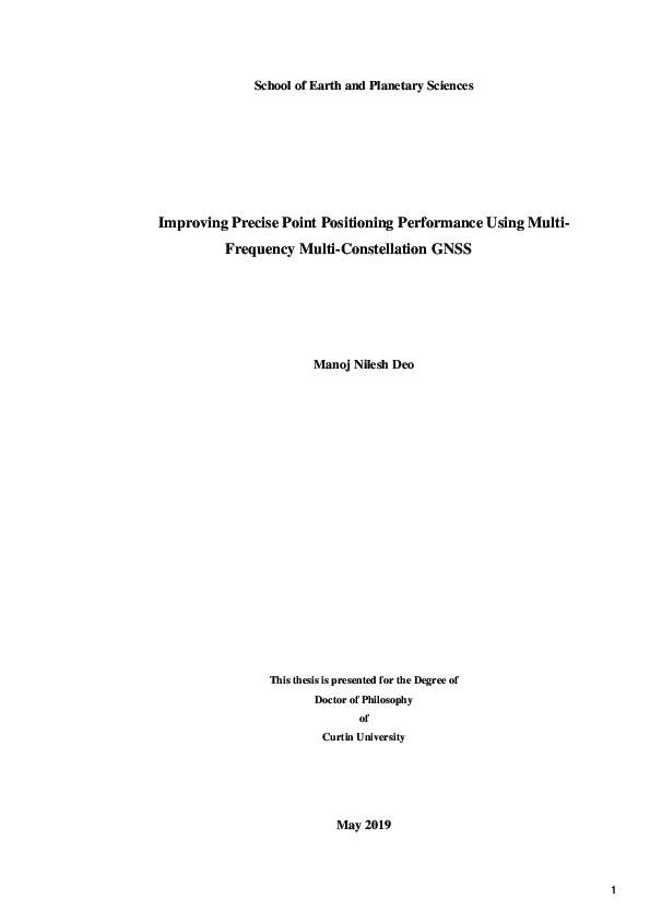 Pdf Improving Precise Point Positioning Performance Using Multi
